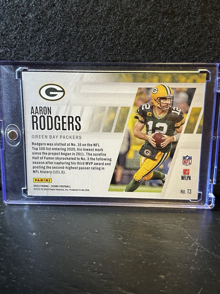 2022 Score Top 100 AARON RODGERS *CASE HIT* SSP Packers | eBay