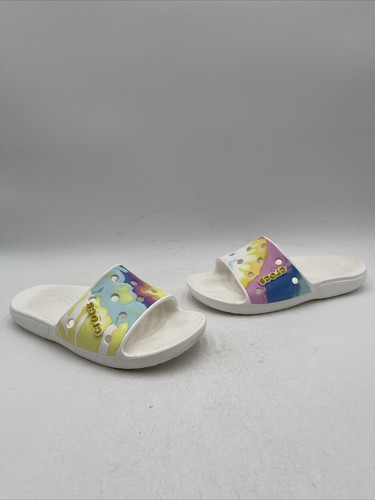 Adults Crocs Tie-Dye Graphic Slide Multicolor Size 8M/10W | eBay