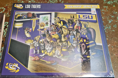 LSU Tigers Football Puzzle * NEW Sealed * A Real Nailbiter * 500 Piece ...