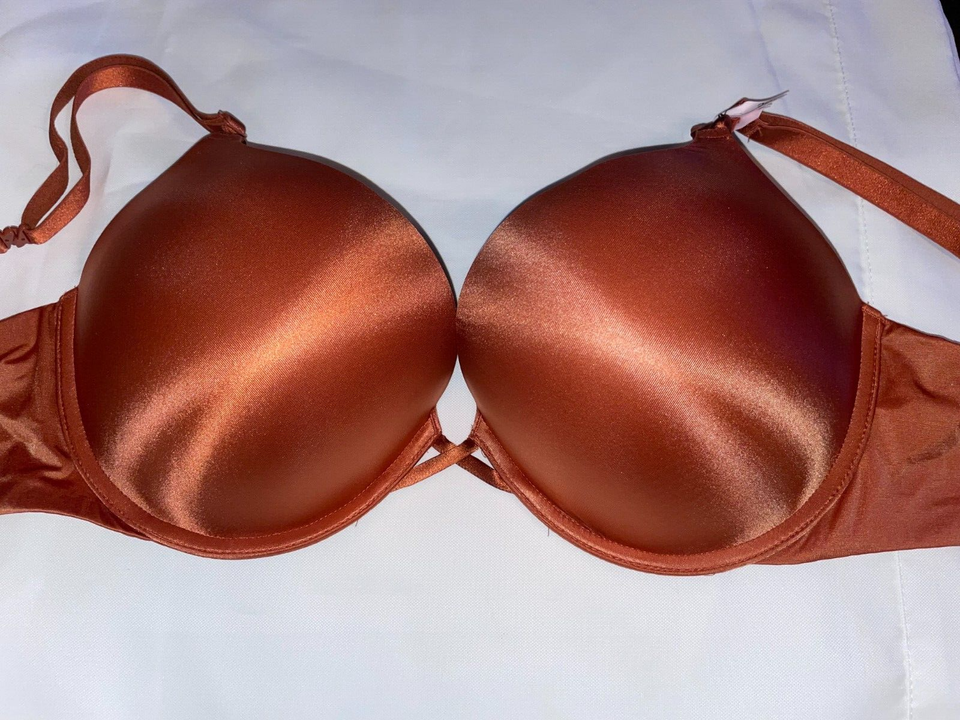 VICTORIA SECRET BOMBSHELL BRA ADD 2 CUP PLUNGE Super Push UP NEW Shine ...