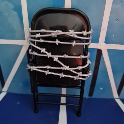 Barbed Wire Steel Chair - AEW Jazwares - Accessories for WWE Wrestling ...