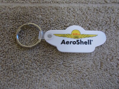 VTG AEROSHELL SHELL OIL WINGS LIGHT KEY CHAIN RUBBER ADVERTIZING SIGN ...