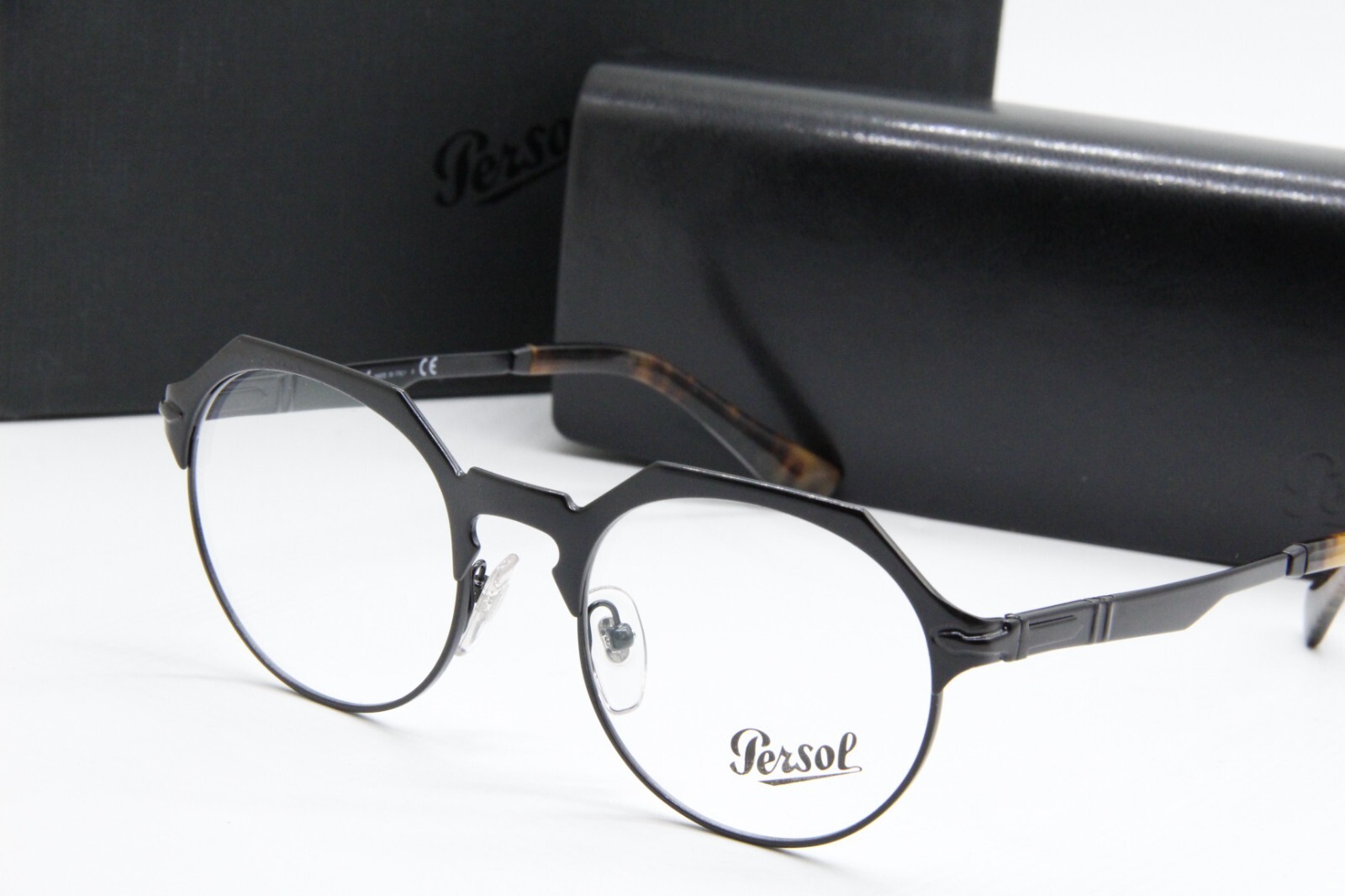 NEW PERSOL P 2488-V 1116 BLACK BROWN AUTHENTIC EYEGLASSES W/CASE 51-19 ...