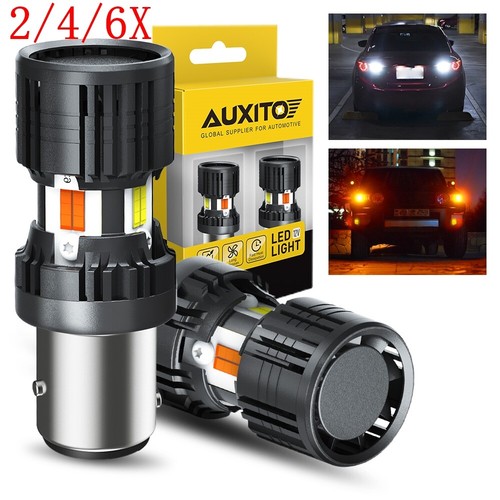 2/4/6X 1157 LED Turn Signal Light Bulb Switchback Amber White Anti ...