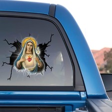Virgin Marie Rosary Cross Decal Car Sticker for sale online | eBay