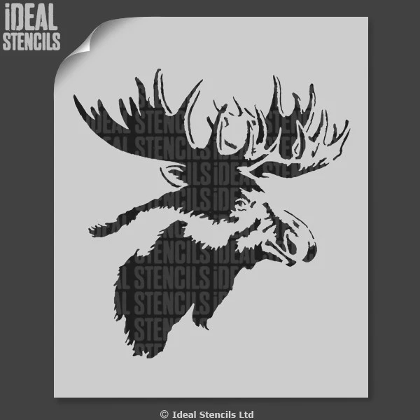 Moose Head Stencil