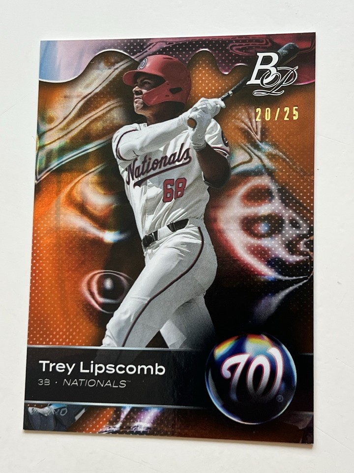 TREY LIPSCOMB Washington Nationals 2023 Bowman Platinum Prospects RC ...