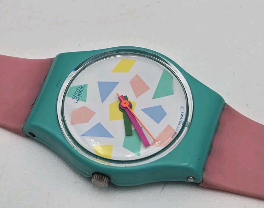 Swatch Watch Ladies Swatch Guard Too PINK LOLLY LL104 Vintage 1988 ...