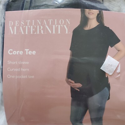 Maternity Small Short Sleeve Core Black Tee By Destination Maternity ...