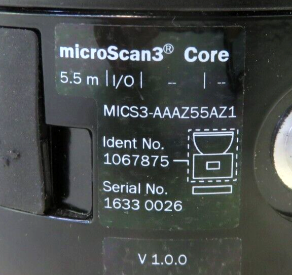 SICK MICS3-AAAZ55AZ1 MicroScan3 Core Safety Laser Scanner, FOR PARTS ...