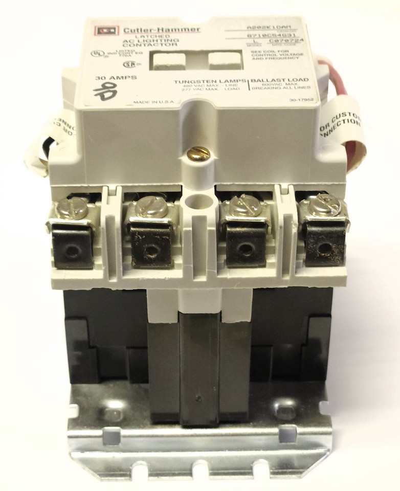 EATON CUTLER HAMMER A202K1DAM 4 Pole 30 AMP 120 Volt AC Lighting ...