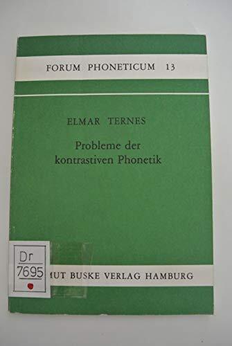 Probleme der kontrastiven Phonetik (Forum phoneticum), Elmar Ternes | eBay