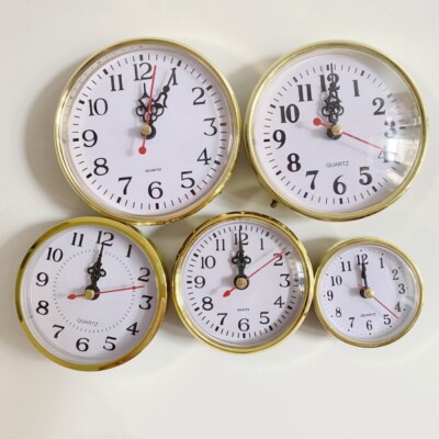 Premium DIY 65MM 80MM 90MM 105MM 110MM Quartz Clock Insert Gold ...
