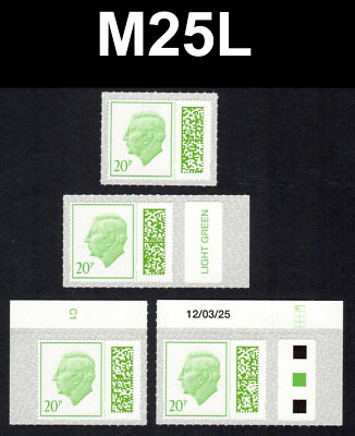 NEW 2025 M25L 20p DEFINITIVE SINGLES - PLAIN, COLOUR, DATE, CYLINDER ...