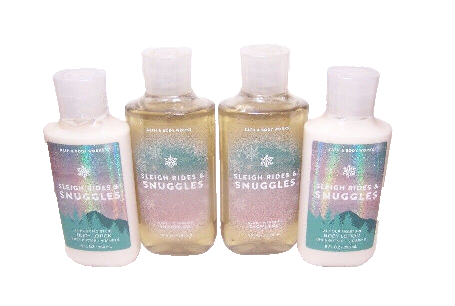 Bath & Body Works Sleigh Rides & Snuggles 4 Piece Set - Shower Gel ...