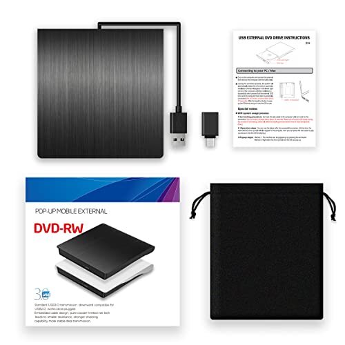 Slim USB 3.0 External Driver DVD Reader CD Driver Player For PC Laptop ...