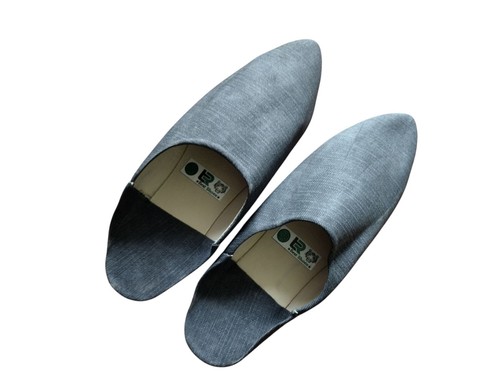 Gray Moroccan Leather Eid Babouche Slippers For Women Size 39 Eur | eBay