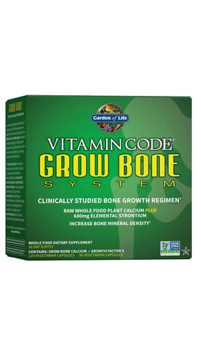 Garden of Life Vitamin Code Grow Bone Growth System Supplement - Exp 2/ ...