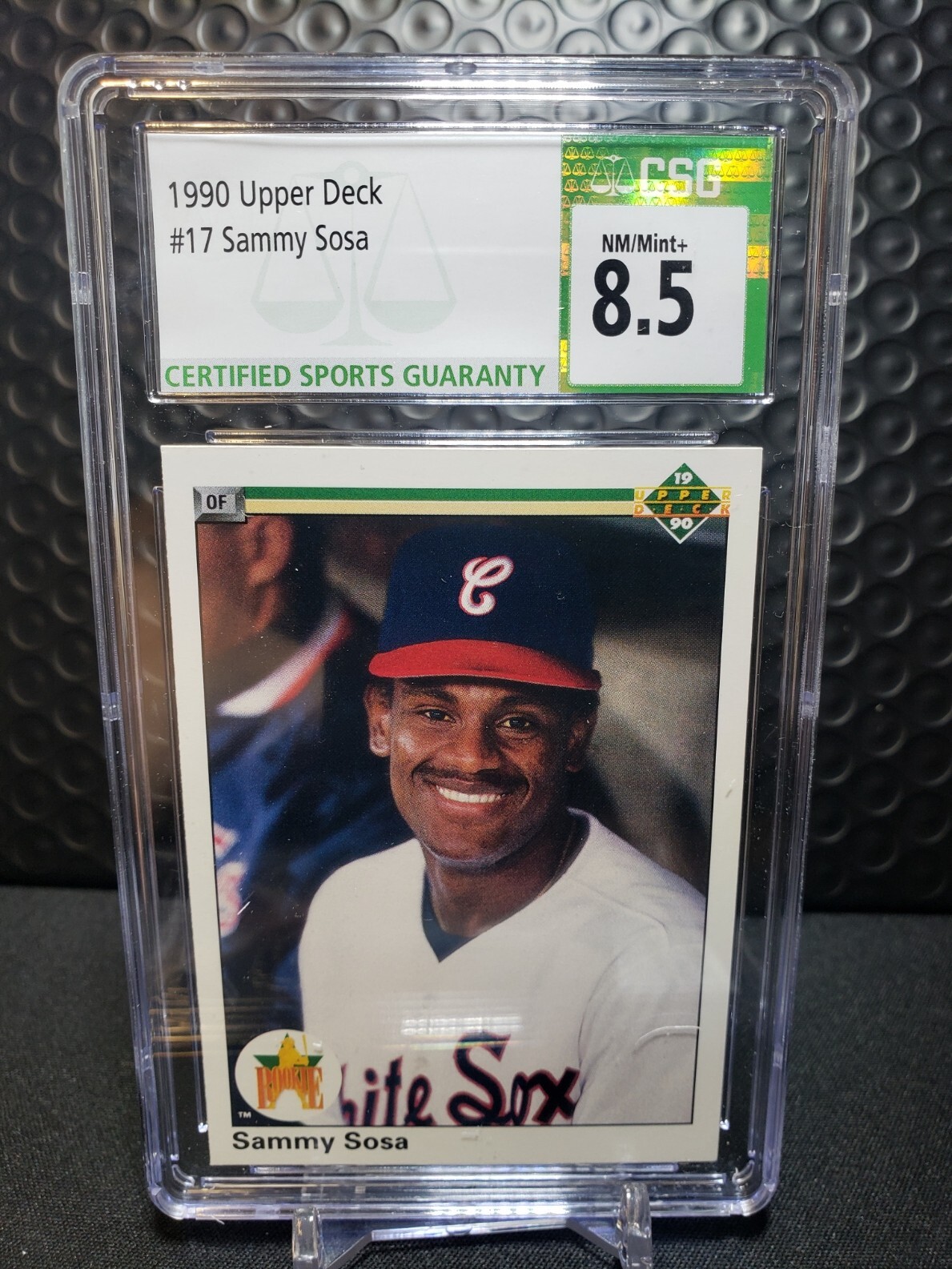 Sammy Sosa 1990 Upper Deck RC #17 Rookie White Sox Cubs CSG 8.5 NM ...