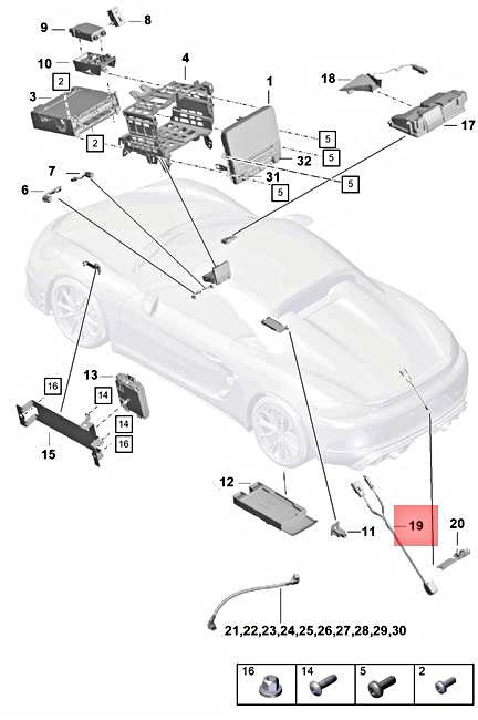 Genuine PORSCHE 718 Cayman Boxster GT4 Macan Reversing Camera ...
