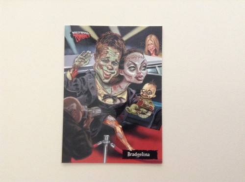2007 TOPPS HOLLYWOOD ZOMBIES BRAD PITT & ANGELINA JOLIE #63, GARBAGE ...