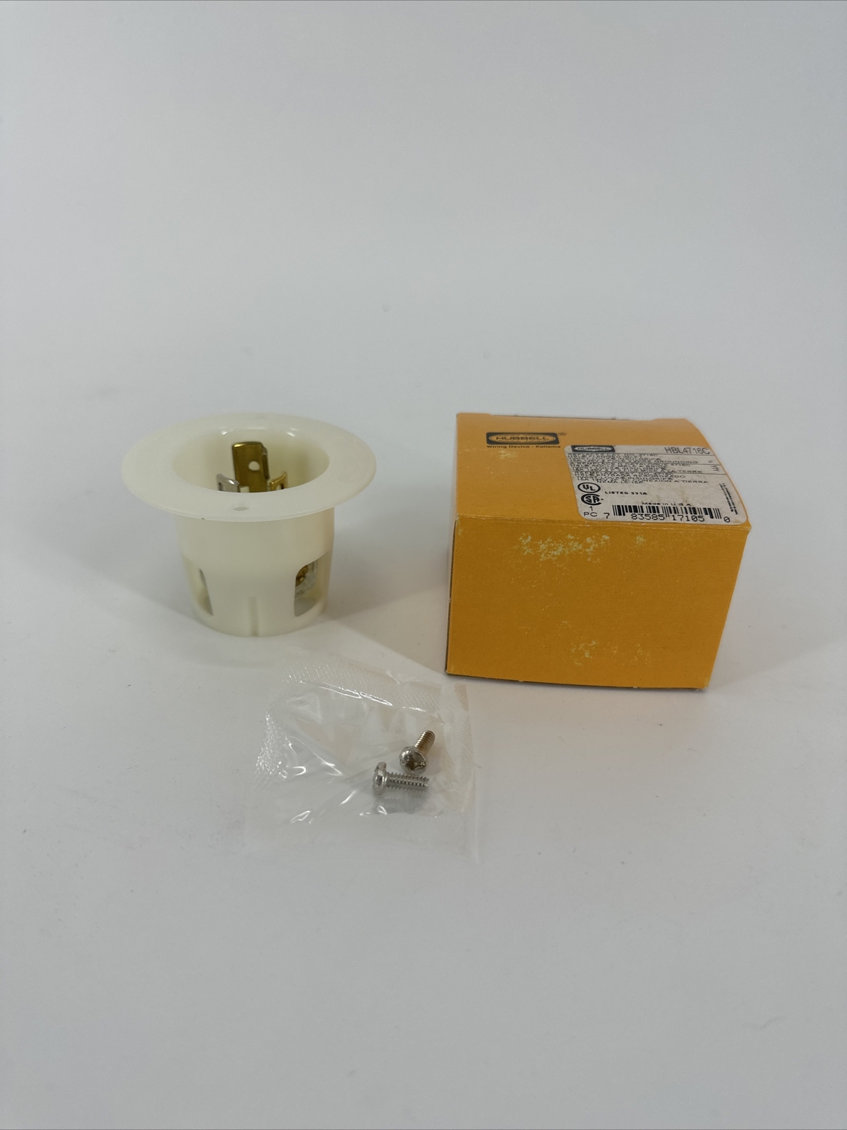 2x Hubbell HBL4716C Flanged Inlet Twist-Lock Insulgrip 15A 125V 4716C ...