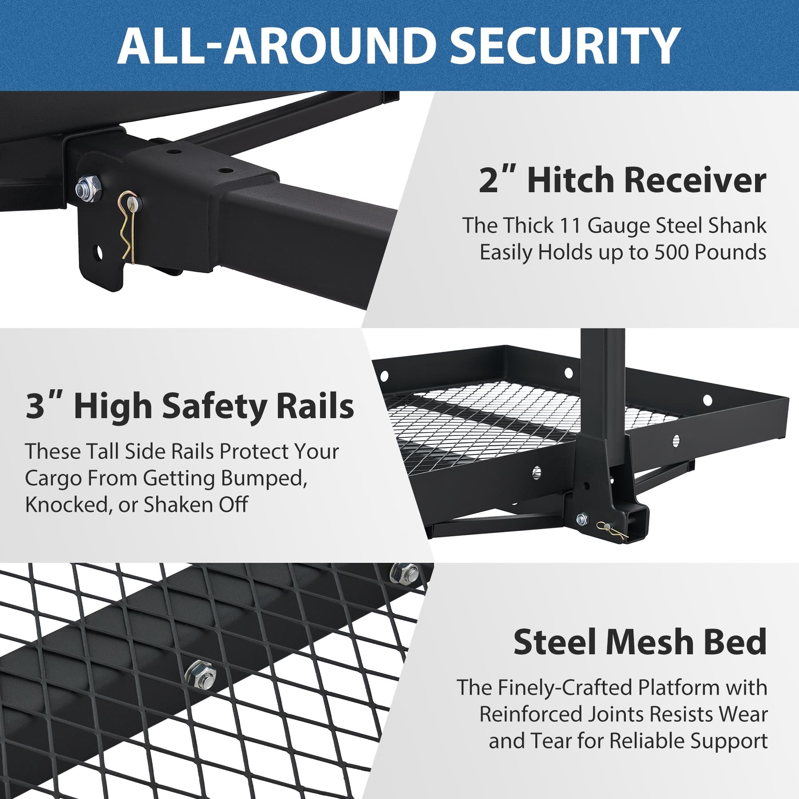 Wheelchair Trailer Hitch Mount Mobility Carrier Loading Ramp Disability ...