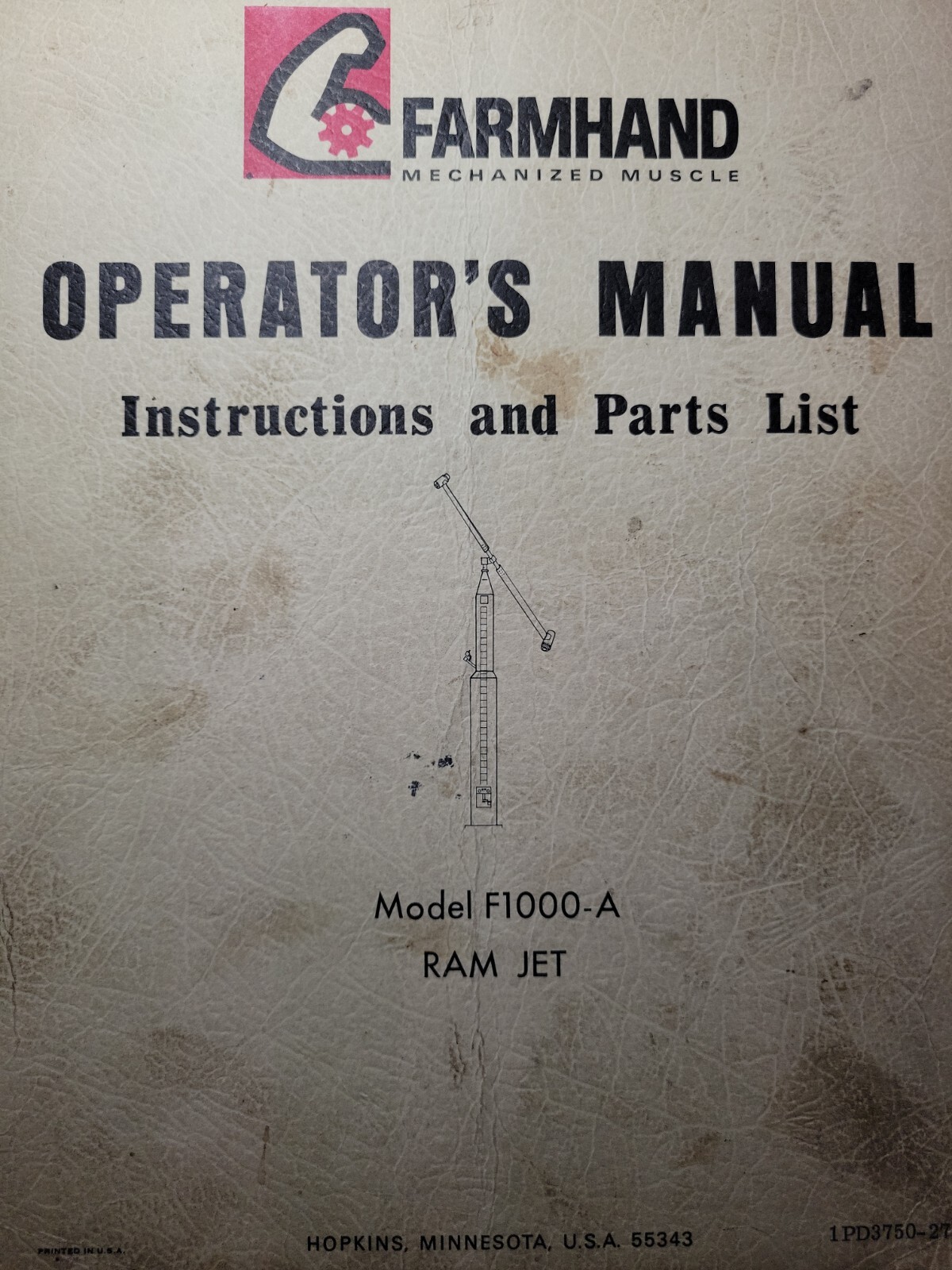 Farmhand Orchard Agriculture Farm F1000-A Ram Jet Service, Owner ...