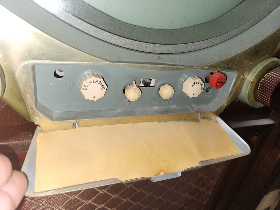 Antique 1950s TV Television Set Round Screen Zenith ROUND Tube | eBay