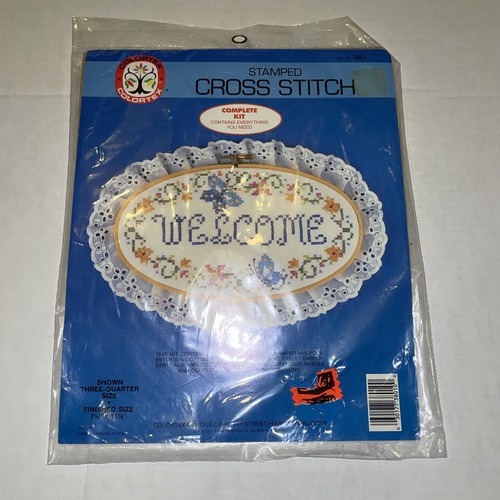 Colortex Stamped Country Ovals Printed Cross Stitch Kit # 3801 | eBay
