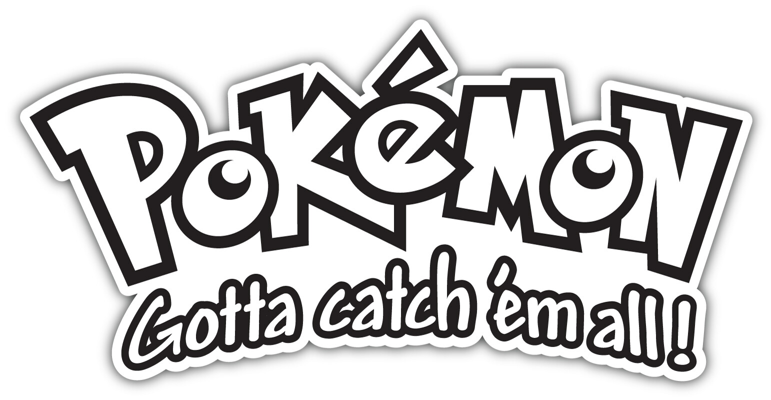 Pokemon Cartoon Slogan Sticker Bumper Decal - ''SIZES'' | eBay