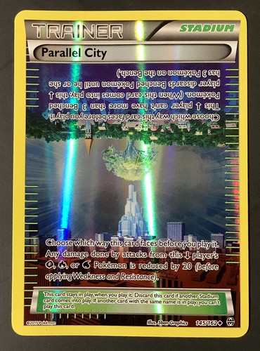 Pokemon Trading Card Trainer Parallel City Stadium 145/162 2015 XY ...