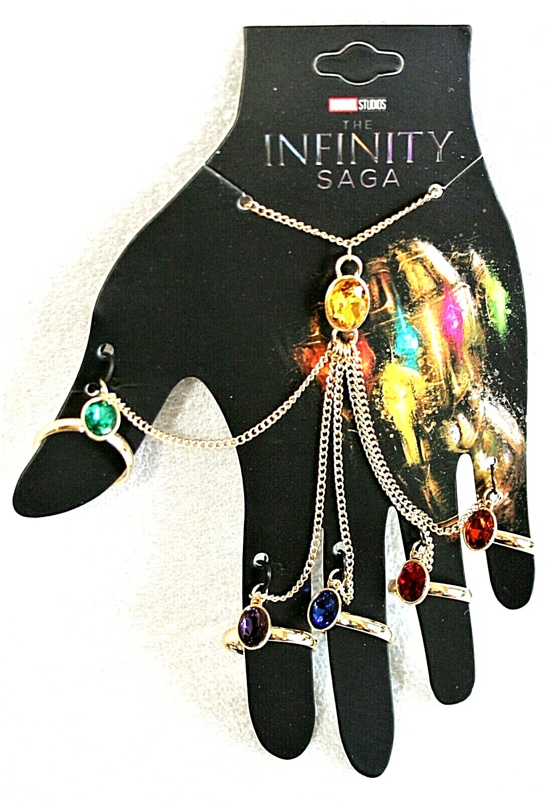 Marvel Comics Infinity Saga Gauntlet Stone 6 Ring Cosplay Attached New ...