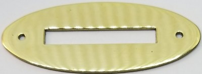 OVAL Stamped Brass Coin Slot Cover bank money box jewelry hole antique ...