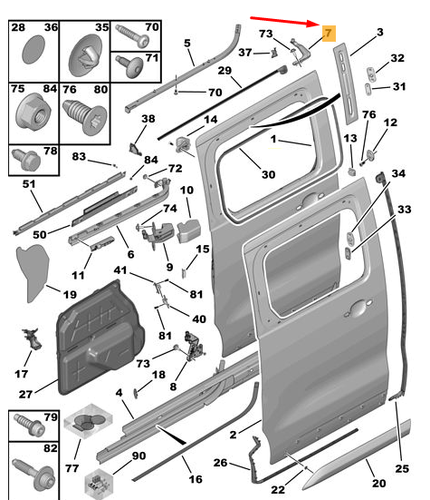 Porte coulissante droite CITRO N JUMPY MK3 9823714480 Neuf d'origine | eBay