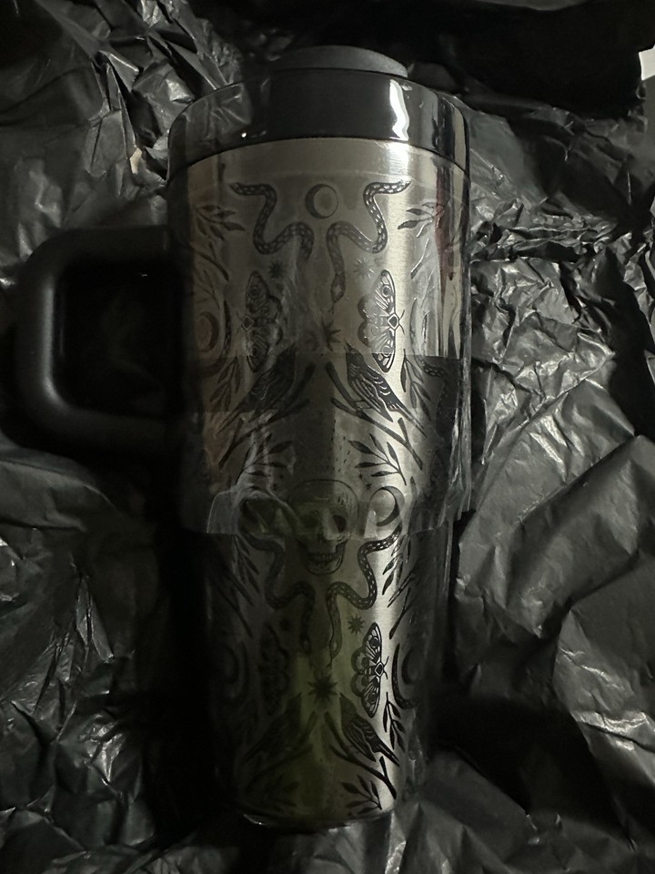 Stanley DEADLY DAMASK Halloween Goth 2025 20 oz Quencher Tumbler IN ...