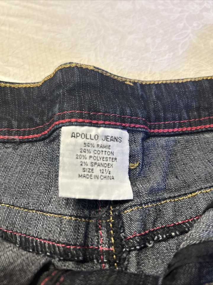 Apollo Jeans Size 12 1/2 Butterflies Straight Leg Blue Pink Orange | eBay