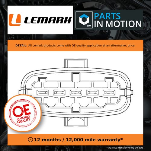 Air Mass Sensor fits VOLVO C30 533 2.5 06 to 12 Flow Meter Lemark ...