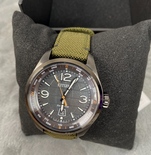 Men's Citizen Eco Drive Weekender Sport Gray Stainless Steel - Green ...