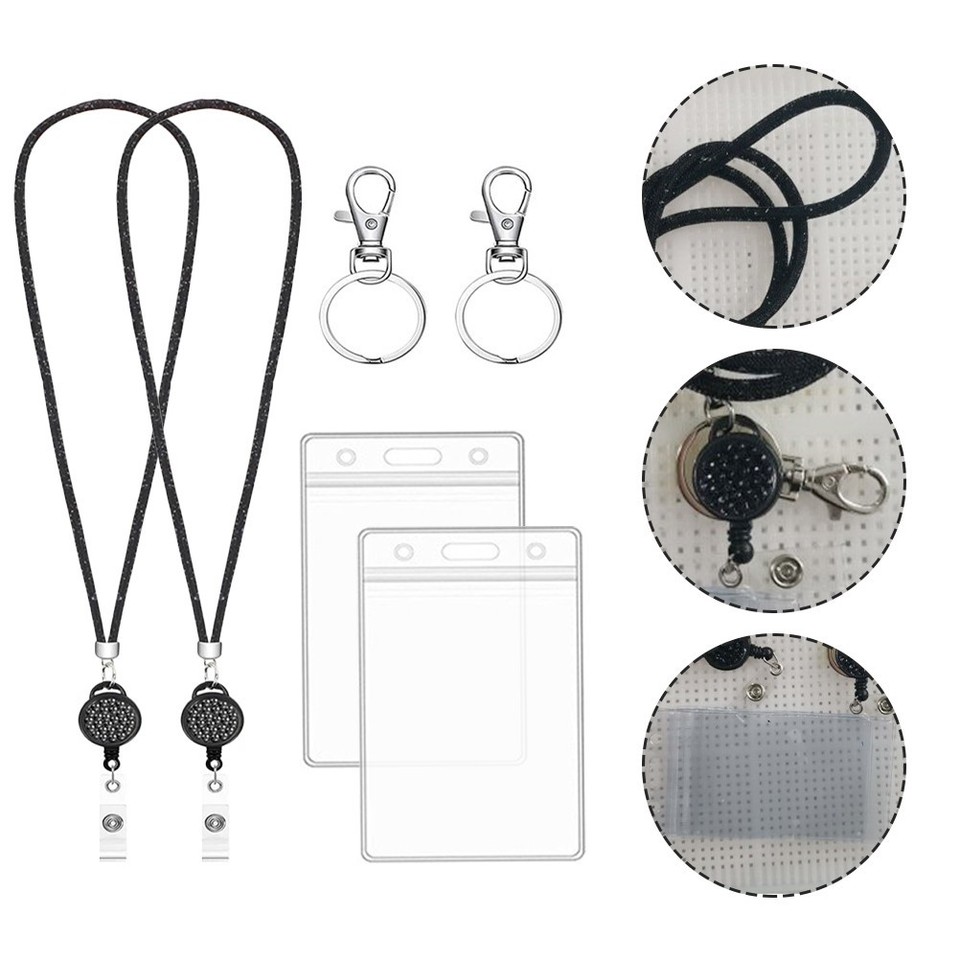 Plastic Name Badge Holders Id Card Protector Protection Cover Clear ...