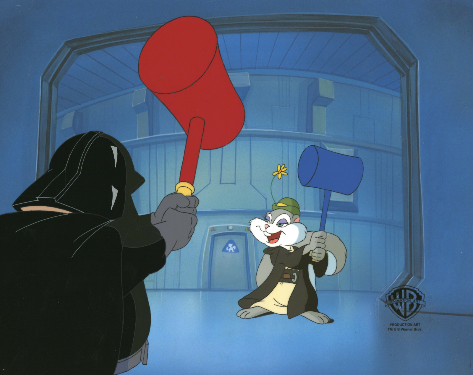 Animaniacs-Star Wars Star Warners Slappy Wanna Nappy + Girth Plotz Cel ...