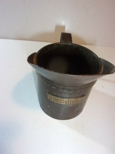 Vintage Two deciliter Metal Measuring cup with spout. | eBay