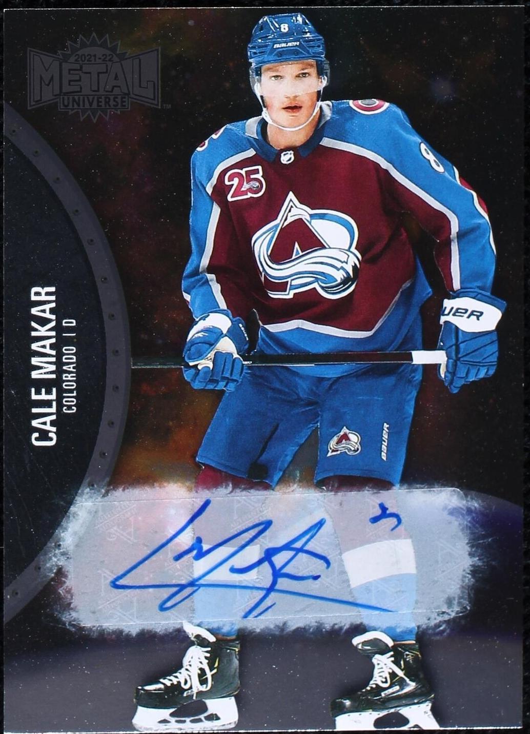 2021-22 Skybox Metal Universe - Cale Makar #45 Silver Autographs (AU ...
