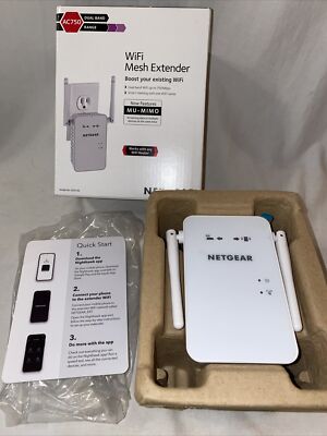 Netgear AC750 EX3110-100NAS WiFi Wall-Plug Range Extender & Signal ...