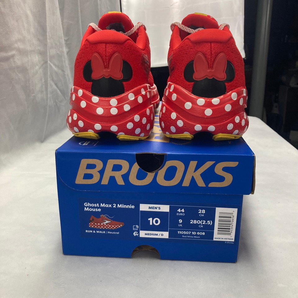 Brooks x runDisney Ghost Max 2 Minnie Mouse Running Shoes Sneakers M 10 ...