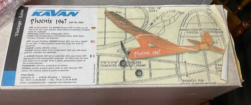 KAVAN - PHOENIX 1947 ARF =MODEL RC PLANE KIT #6623=NEW OPEN BOX VINTAGE ...