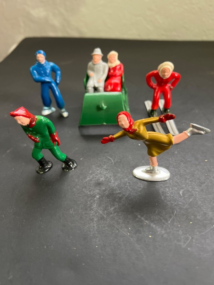 Vintage Fowind Plastic Winter Figures & Sled Set | eBay