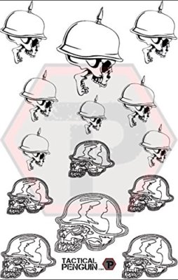 Metal Mulisha Gun Stencil, 7x11" Avery High Bake Paint Mask - Cerakote ...