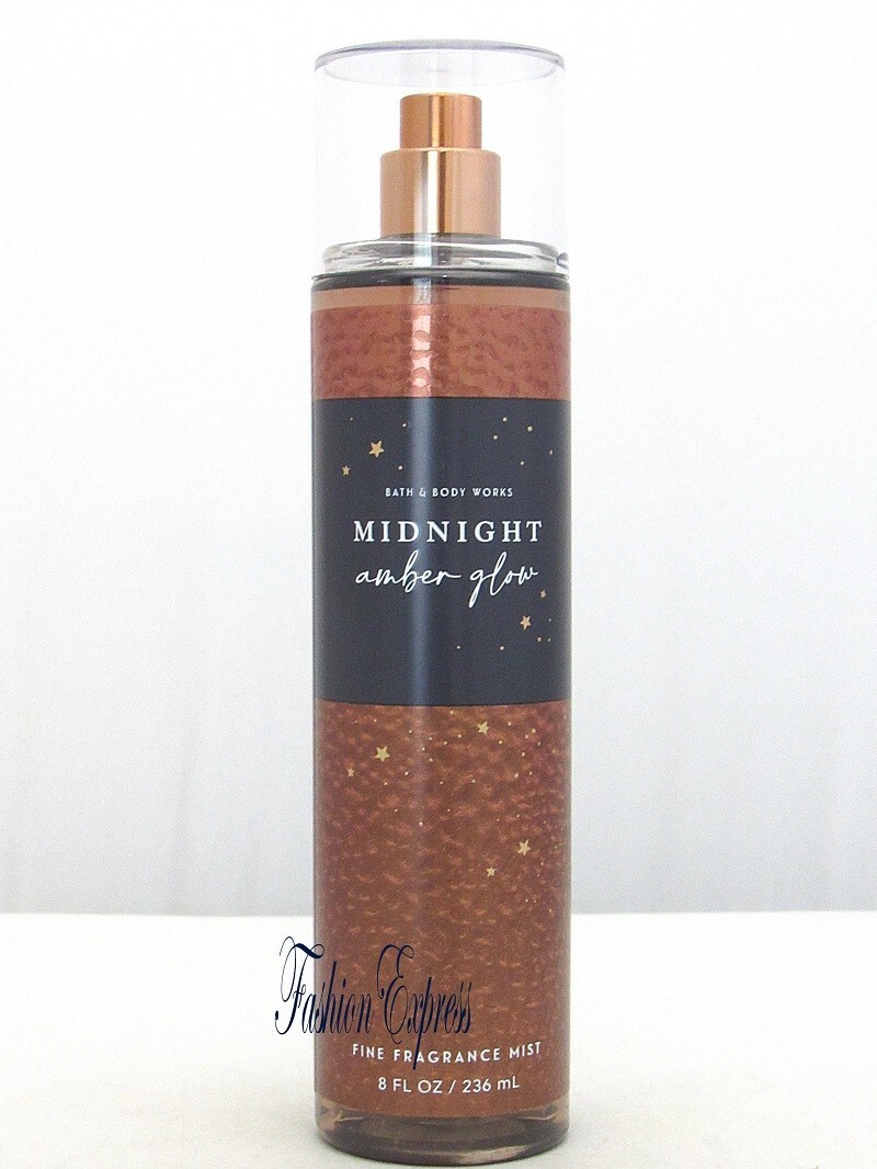 BATH & BODY WORKS MIDNIGHT AMBER GLOW FRAGRANCE BODY MIST SPRAY 8 FL OZ ...