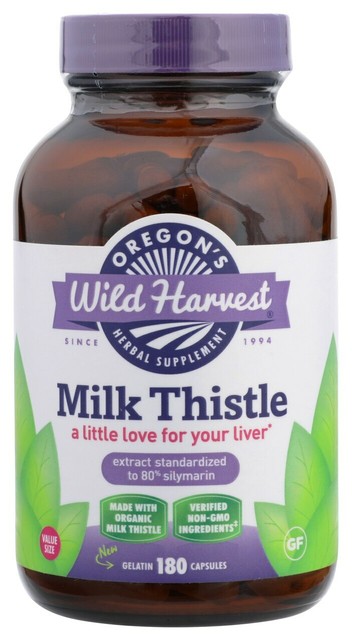 Oregon's Wild Harvest Milk Thistle 180 Capsules 4b129 for sale online ...